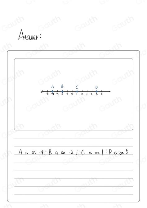 solved look at the number line below select the option that correctly