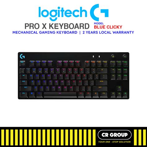 Logitech PRO X Mechanical Gaming Keyboard User Swappable Mechanical Switches LIGHTSYNC RGB