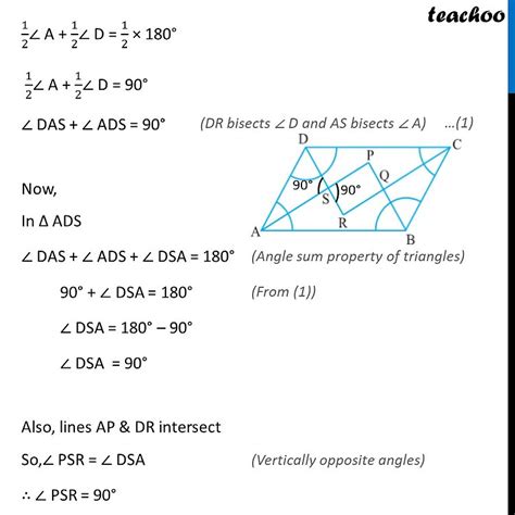 Example 5 Show That Bisectors Of Angles Of Parallelogram