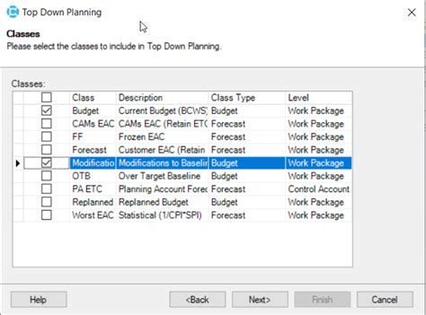 top down planning in deltek cobra ten six