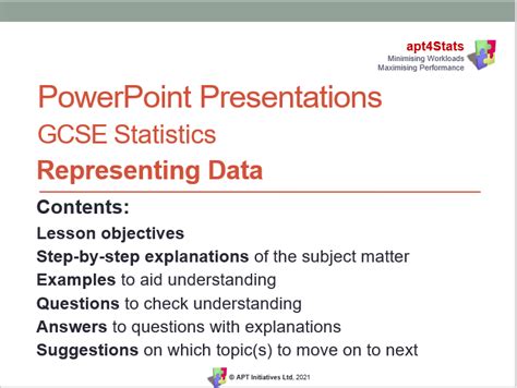 Apt Stats GCSE Statistics Lesson PowerPoint Presentations On
