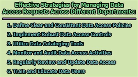 effective strategies for managing data access requests across different departments