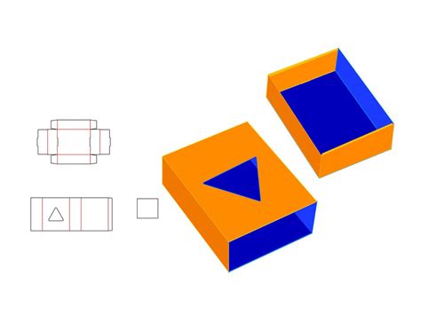 Innovative Polygon Shape Window Drawer Box Laser Cut Template 65427961