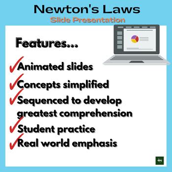 Newtons Laws Of Motion Animated Slide Presentation By It S Science