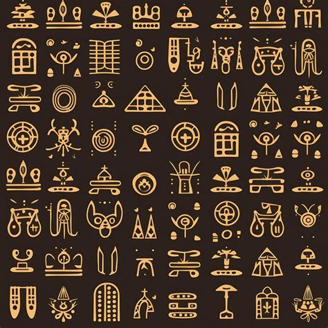 Premium Ai Image Ancient Glyphs In A Minimalist Vector Clean Monoline Art Style Adorn Your