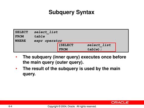 Ppt Using Subqueries To Solve Queries Powerpoint Presentation Free