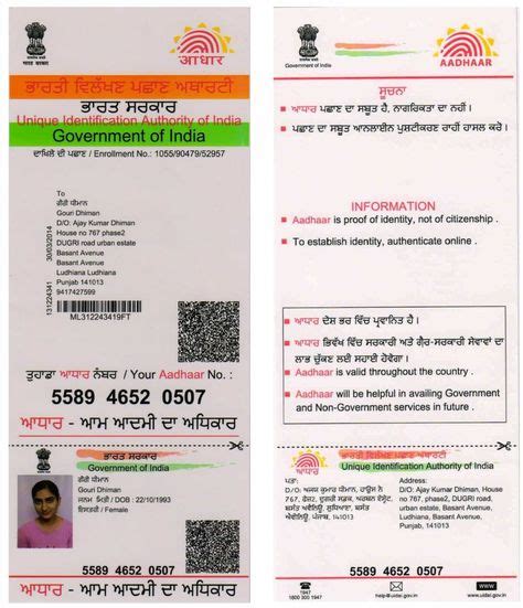Aadhar Card Png