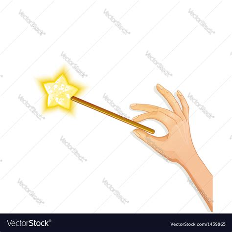 Hand Holding Magic Wand Eps10 Royalty Free Vector Image