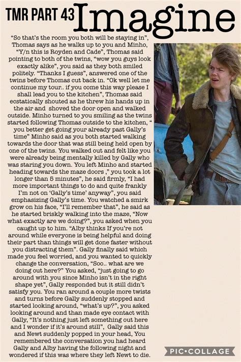 Imagine Part 43 Maze Runner Imagines Newt Maze Runner Maze Runner