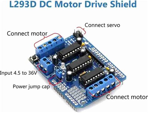 Arduino Servo Motor Control With Motor Driver Shield L293d 53 Off