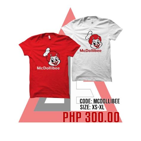Mcdollibee Mcdo X Jollibee Spoof Funny Witty Shirt Shopee Philippines