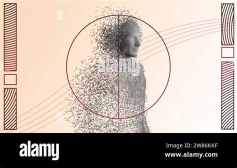 Animation Of Human Body Formed With Exploding Particles And Geometry