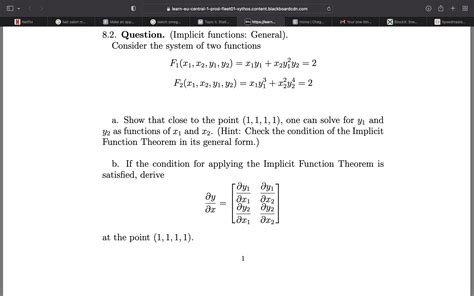 Solved 82 Question Implicit Functions General