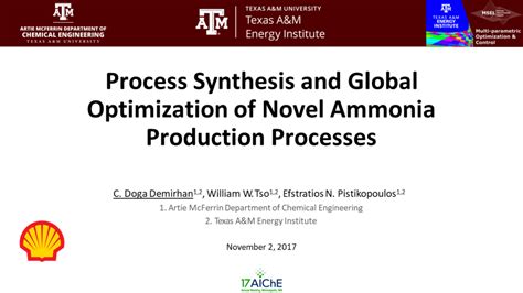 Process Synthesis And Global Optimization Of Novel Ammonia Production