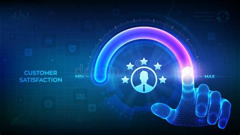 Customer Satisfaction Customer Survey And Feedback Analytics Stock Vector Illustration Of