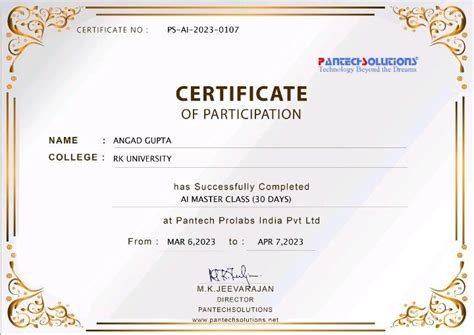 Angad Gupta On Linkedin Ive Successfully Finished A 30 Day Master Class On Artificial