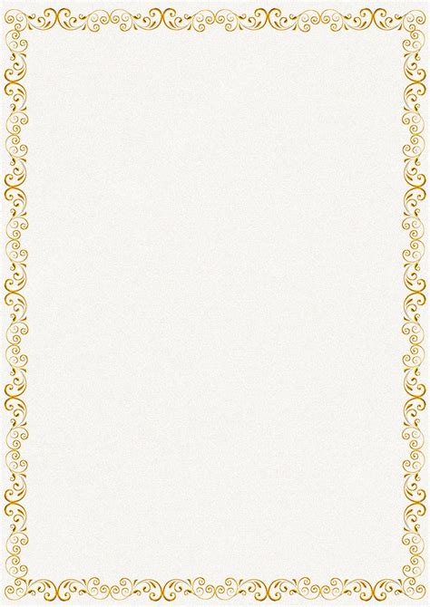Pattern Of Cleanliness In Gold Page Border Background Word Template And