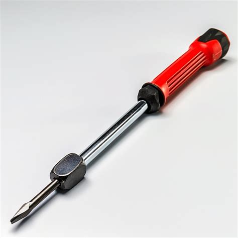 A Red And Black Tool With A Silver Handle And A Black Handle Premium Ai Generated Image