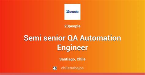 Chiletrabajos On Linkedin Semi Senior Qa Automation Engineer Santiago Chiletrabajos
