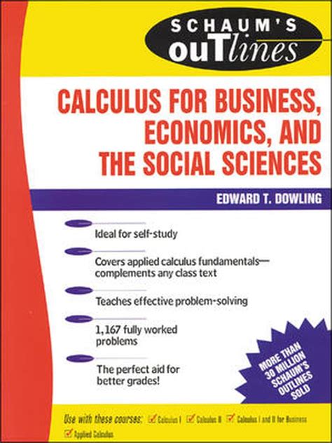 Schaums Outline Of Calculus For Business Economics And The Social
