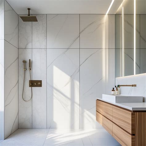 Low Maintenance Solid Surface Shower Wall Panels Durable And Stylish
