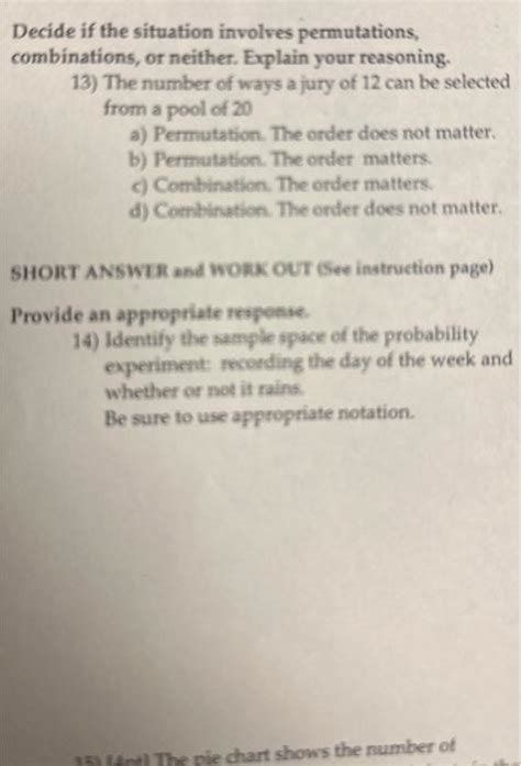 solved decide if the situation involves permutations