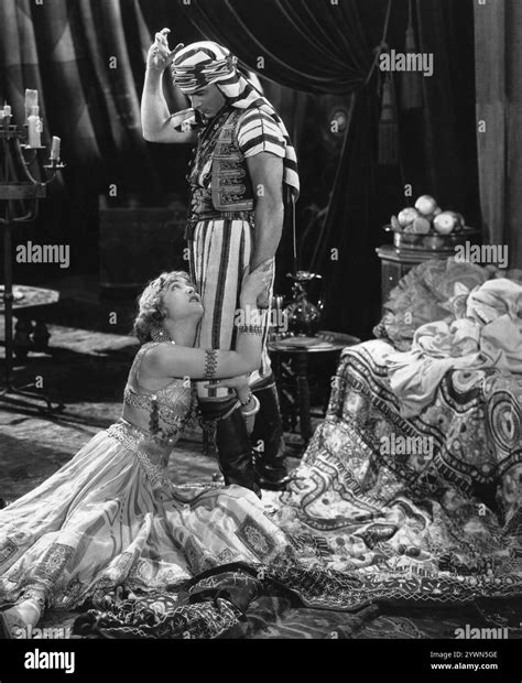 Legendary Silent Film Actor Rudolph Valentino And Vilma Banky In A Scene From The Son Of The