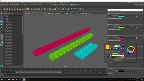 Autodesk Maya Python Script Lego Generator Youtube