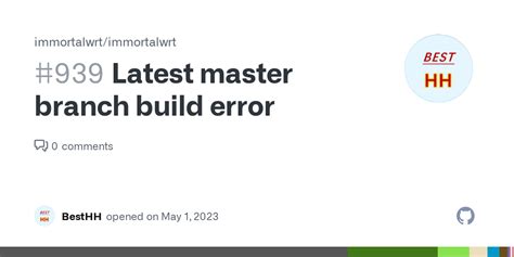 Latest Master Branch Build Error · Issue 939 · Immortalwrtimmortalwrt