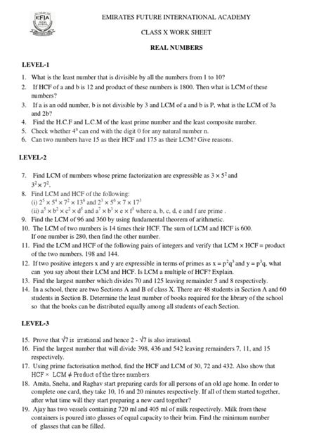 Mohammed Nihal K M Real Numbers Pdf