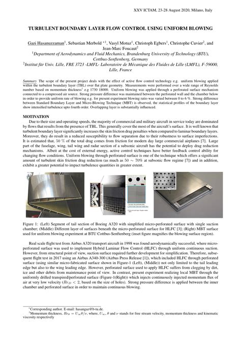 PDF Experimental Investigation Of Turbulent Structures And Their Control In Boundary Layer Flow