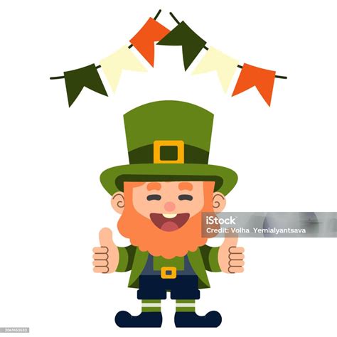 만화 아일랜드 레프리콘 벡터 일러스트 레이 션입니다 성 패트릭의 날 고립된 개체입니다 3월에 대한 스톡 벡터 아트 및 기타 이미지 Istock