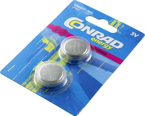 CR 2477 Gombelem Lítium 3 V 950 mAh Conrad energy 2 db | Conrad
