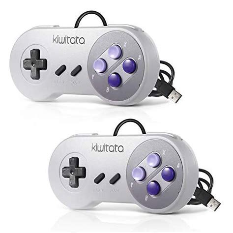 2X SNES Classic USB Controller for Retro Gamings kiwitatá USB Super NES Wired Game Controller