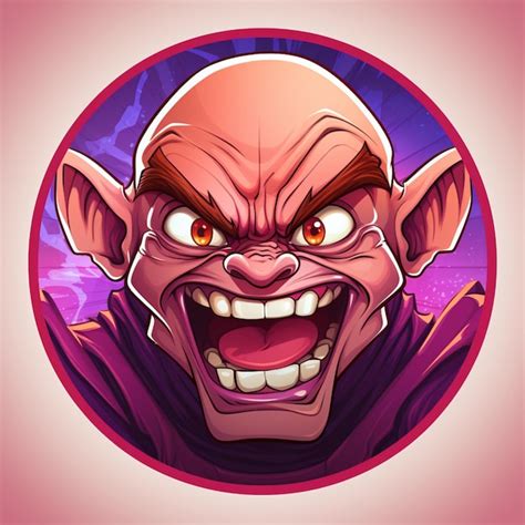 Premium Photo Cartoon Illustration Of A Creepy Vampire With A Big