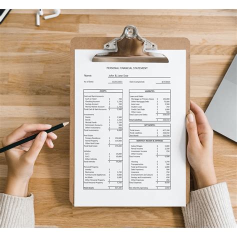 Editable Personal Balance Sheet Google Sheets Template Printable Personal Financial Overview