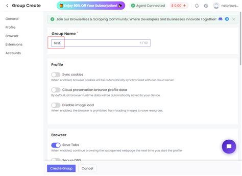 Group Management Nstbrowser