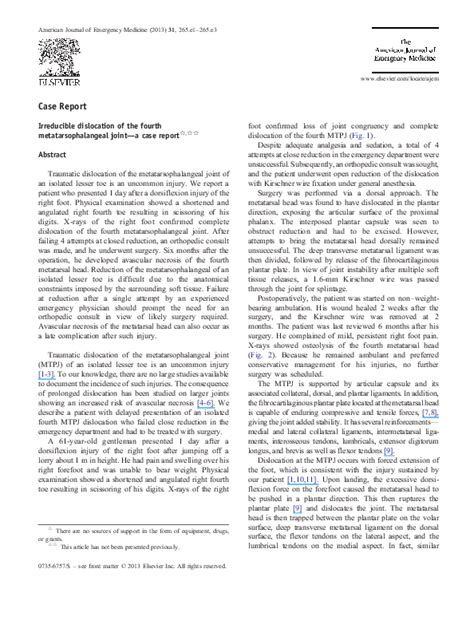 Pdf Open Irreducible Fracture Dislocation Of The Four Ulnar