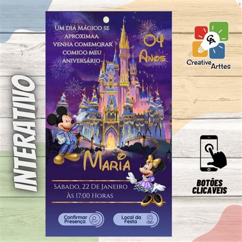 Convite Interativo Disney 50 Anos Elo7 Produtos Especiais