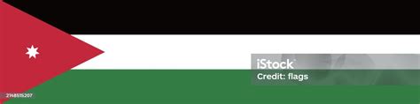 요르단 국기 요르단 광장 깃발입니다 긴 현수막 플래그 아이콘입니다 표준 색상 사각형 아이콘입니다 컴퓨터 일러스트레이션 디지털 일러스트레이션 벡터 일러스트 레이 션입니다 0