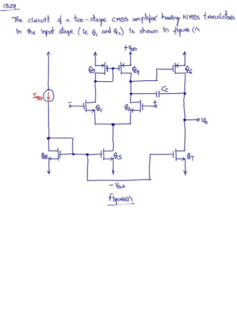 D 1324 Sketch The Circuit Of A Two Stage Cmos Amplifier Having The Structure Of Fig 131 But D 1324 Sketch The Circuit Of A Two Stage Cmos Amplifier Having The Structure Of Fig 131 But