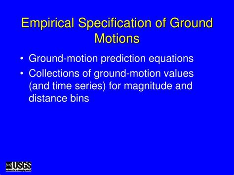 Ppt Empirical Specification Of Ground Motions Powerpoint Presentation
