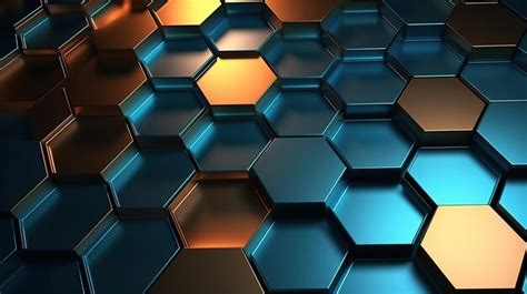 Premium AI Image Luxury Abstract Hexagon Background Generative Ai