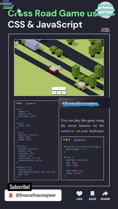 cross road game coding shortsfeed python tiktok fullstackwebdeveloper css javascript