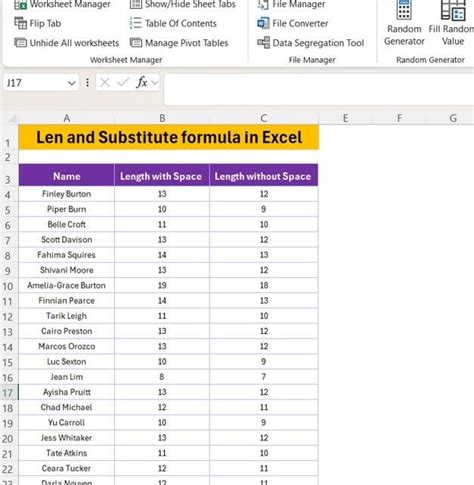 Len And Substitute Formula In Excel With Examples Pk An Excel Expert