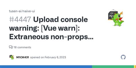 Upload Console Warning Vue Warn Extraneous Non Props Attributes