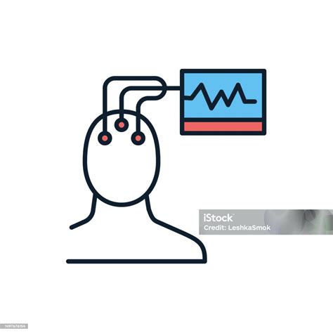 Electroencephalography Related Vector Icon Stock Illustration