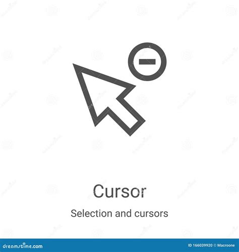 Cursor Icon Vector From Selection And Cursors Collection Thin Line Cursor Outline Icon Vector