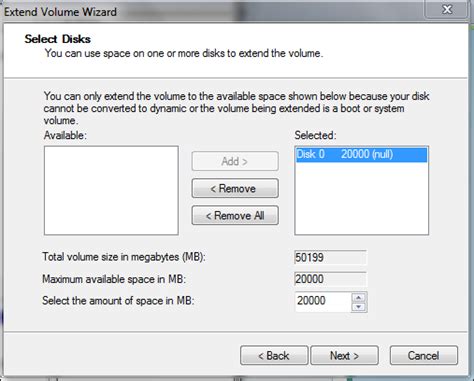 unable to extend a disk drive solved windows 7 forums
