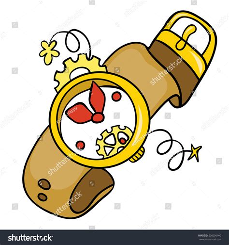 Broken Clock Vector Illustration On White Stock Vector Royalty Free 208200160 Shutterstock